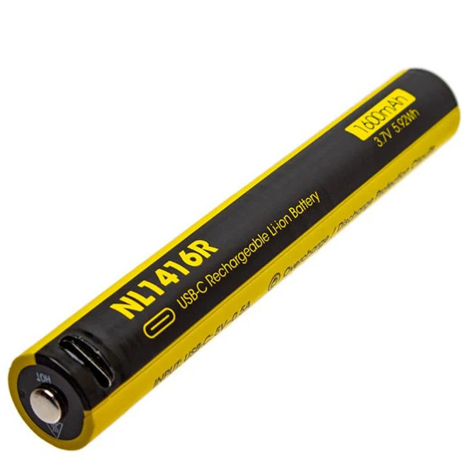 Nitecore NL1416R 1600mAh USB-C Rechargeable Li-ion Battery for MT2A Pr