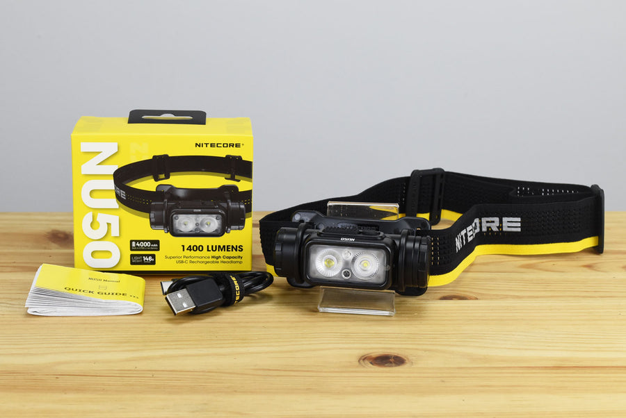 Nitecore NU50 Spotlight + Floodlight Rechargeable Headlamp (1400 Lumen
