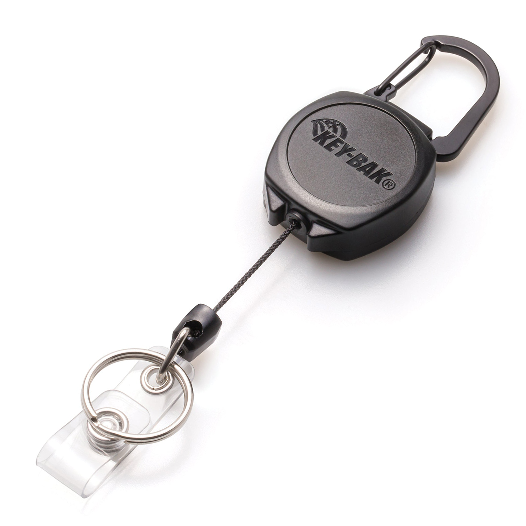 KEY-BAK SIDEKICK Twist-Free Carabiner Retractable Keychain and Badge R